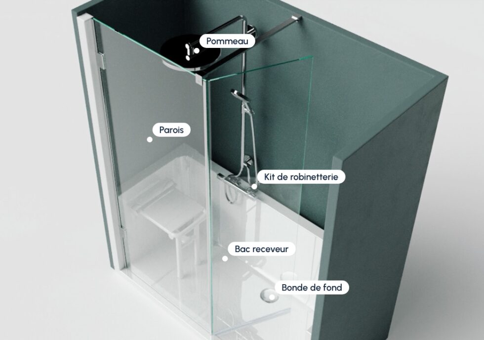 Douche sécurisée pour les personnes à mobilité réduite | Jouvadom